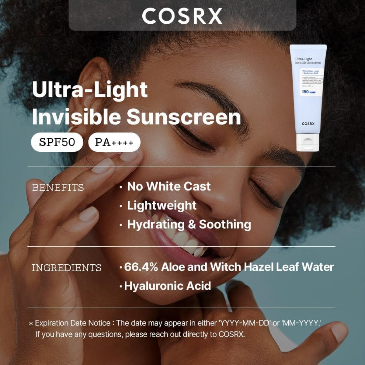 COSRX Ultra Light Invisible Sunscreen SPF50 50ml